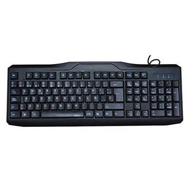iMicro KB-US9851S USB Wired 108-Key Spanish Keyboard -Black ...