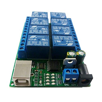 DC 24V 8ch USB Serial Port Relay Module UART RS232 TTL Switch Board ...
