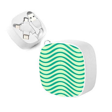 Can Carry a Square Three-in-one Data Cable Abstract Wavy Lines Pattern ...