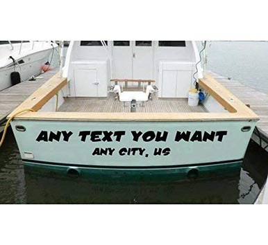 StickerLoaf Brand CUSTOM BOAT NAME DECAL Personalized Boating Sticker ...