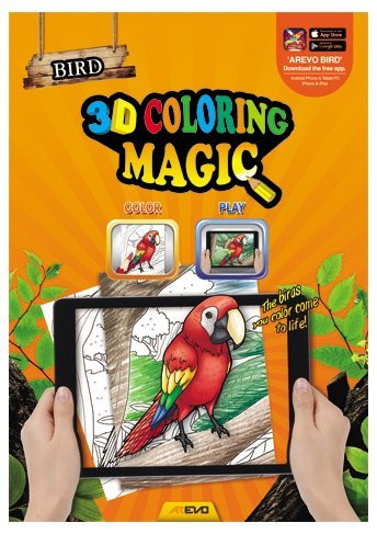 3D Coloring Magic - Augmented Reality (AR) Coloring Book Set, Dinosaur ...