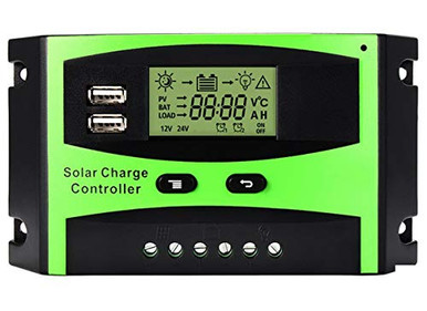 Solar Charge Controller 12V/24V 30A PWM Solar Panel Intelligent ...