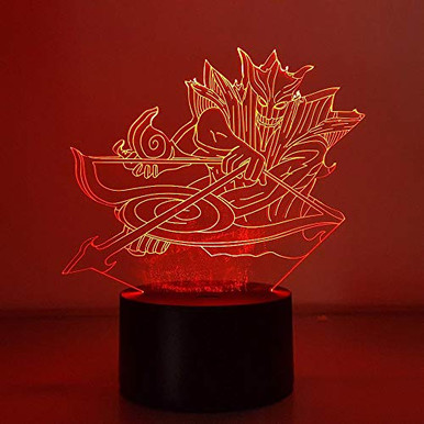 3D Night Light Naruto Sasuke Susanoo 3D Visual Illusion LED RGB Color ...