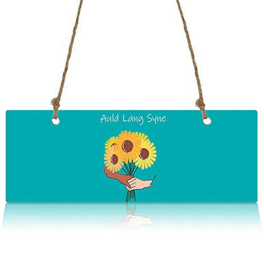 Wall Sign Wood Plaque Watercolor Yellow Sunflowers and Friendship Hand ...