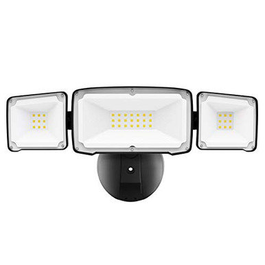 3 Head LED Security Lights Outdoor 30W 3500LM 5000k IP65 Waterproof ETL ...