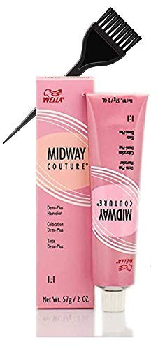 Wella MIDWAY COUTURE Demi-Plus Haircolor Dye -with Sleek Tint Brush ...