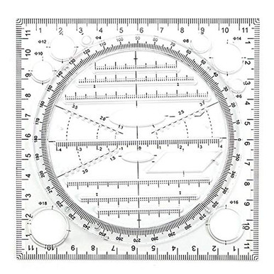 Multifunctional Drawing Ruler Multipurpose Draw Round Curve Horizontal ...