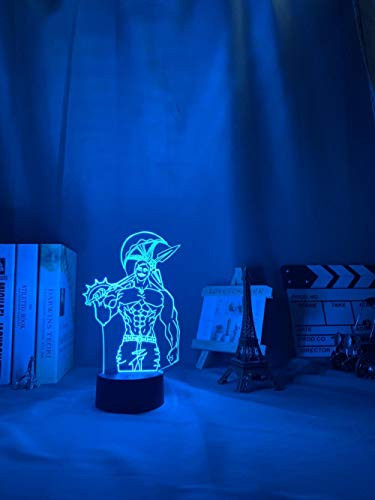 3D Night Light Illusion LED Anime Decor Lamps USB Anime The Seven ...