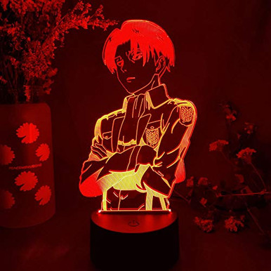 3D Night Light Illusion LED Anime Decor Lamps USB Levi Ackerman 3D ...