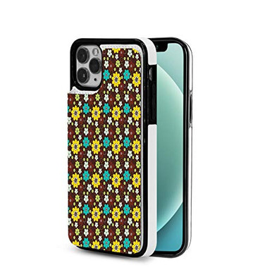 Designed for iPhone 12 Pro Max CaseChocolate Tiny Circles Background ...