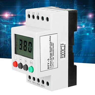 Power Supply Monitor Relay LCD Display Under Over Voltage Phase ...