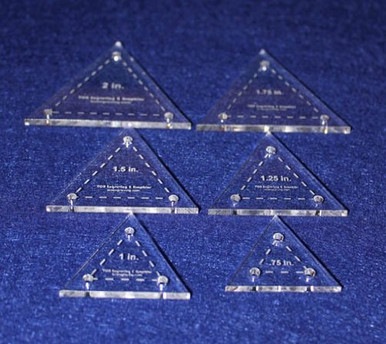 6 Pc Set Equilateral Triangles .75 Inch 1 Inch 1.25 Inch 1.5 Inch 1.75 ...