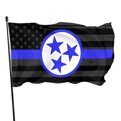 HUXINGXINGfaqi Blue Line Tennessee Police Tri Star Flag 3 X 5 Ft ...
