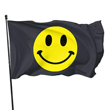 ZHANGPEIENfaqi Yellow Smiley Face Flag 3 X 5 Ft Outdoor Flags Banner ...