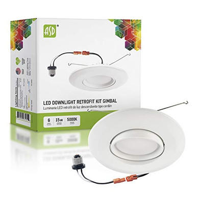 ASD 6 Inch LED Retrofit Gimbal Downlight Adjustable Recessed Ceiling ...