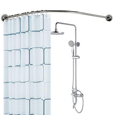 Goging Adjustable Curved Shower Rod Expandable Rustproof Aluminum Alloy ...
