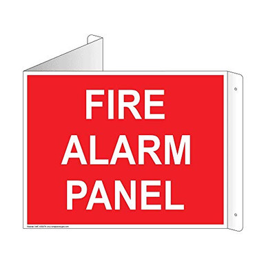 Fire Alarm Panel Wall Sign Triangle Projection-Mount 9x7 inch Red ...