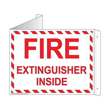 Fire Extinguisher Inside Wall Sign Triangle Projection-Mount 9x7 in ...