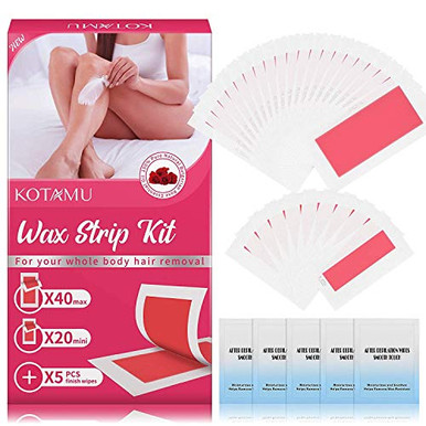Body Wax Strips KOTAMU Hair Removal Strips for Face Legs Underarms ...