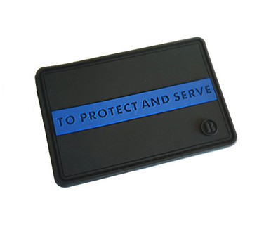 PVC Tactical Police Law Enforcement Thin Blue Line to Protect and Serve ...