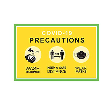 Mask Sign Precautions Stickers for Your Safety Wash Your Hands Wear ...