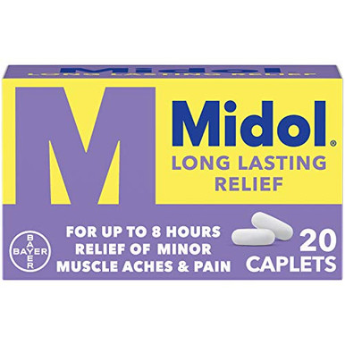 Midol Long Lasting Relief Menstrual Pain Reliever and Fever Reducer ...