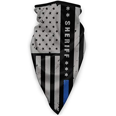 Sheriff Thin Blue Line Distressed US Flag Balaclava Ski Mask Windproof ...