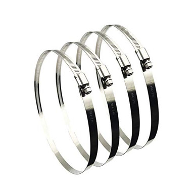EesTeck 4Pcs 8 inch Adjustable 304 Stainless Steel Duct Clamps Hose ...