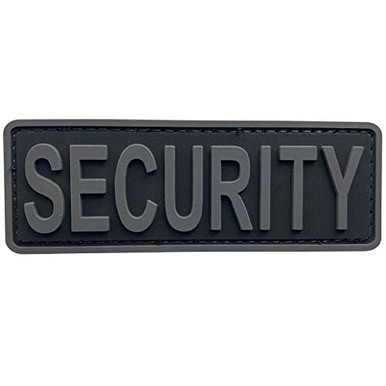 uuKen Small Security Enforcement Officer Guard Patch PVC Black and Gray ...