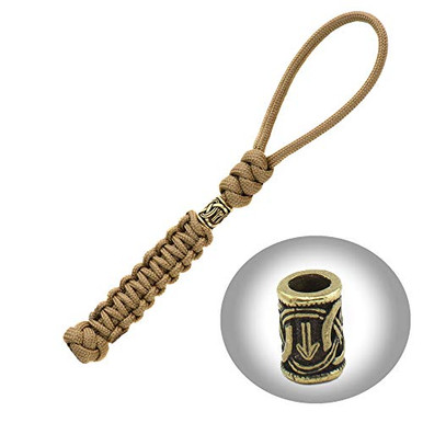 Tactical Paracord Lanyard EDC Pocket Knife Lanyard with Brass Bead ...