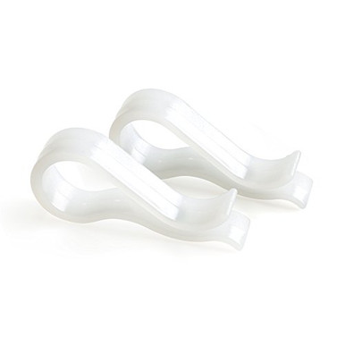 HANGERWORLD 80 White Space Saving Plastic Grips Hanger Clips for Pant ...
