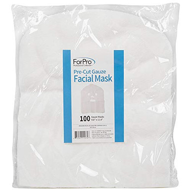 ForPro Pre-Cut Gauze Facial Mask 100 percent Cotton Gauze Maximizes ...