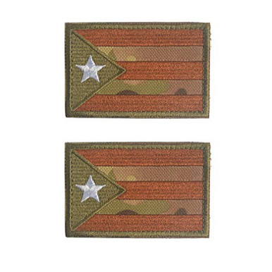 2 Pieces World National Flag Hook Loop Patch America Asian European ...