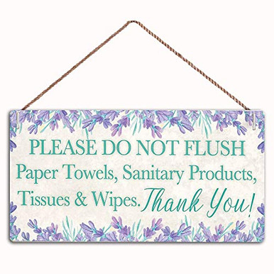 AJHERO Please DO NOT Flush Paper Towels Sanitary Products Tissues and ...