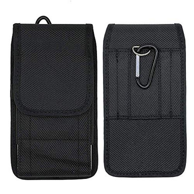 Black Belt Clip Phone Holder Waist Bag Nylon Vertical / Horizontal Case ...