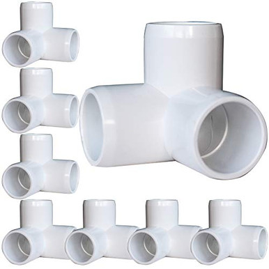 10Pack 1/2 inch 3Way PVC Fittings Grade SCH40 3 Way Furniture PVC ...