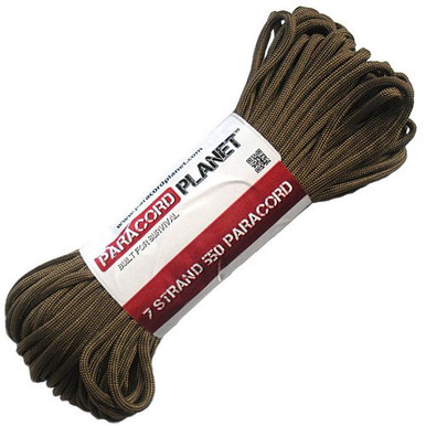 Paracord Planet 550 lb 100 Foot Hank Chocolate Brown Parachute Cord ...