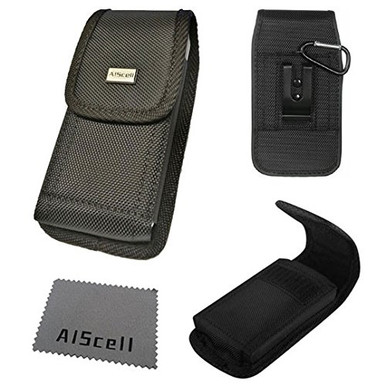 AISCELL Belt Hip Carrying Case for Leon Risio Black Rugged Nylon Canvas ...