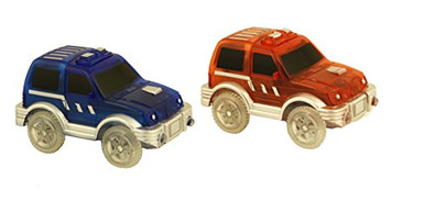 Bend A Path Toy Track Accessory- 2 Pack Light Up SUV's Toy Cars- Fits ...