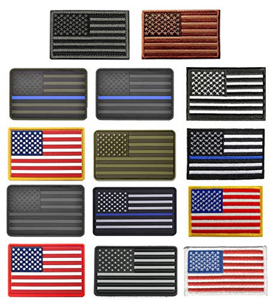 14 Pc Assorted USA Tactical American Flag Patch Thin Blue Line United ...