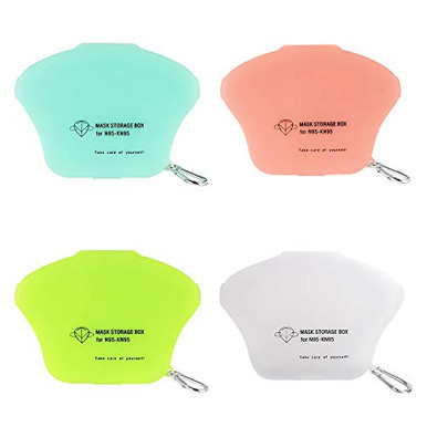 4 Pack Durable Portable Mask Storage Case Reusable Storage Clip ...