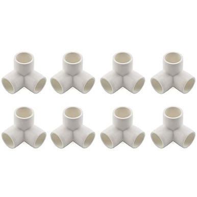 SDTC Tech 1/2 inch 3 Way PVC Fitting Furniture Grade Pipe Right Angle ...