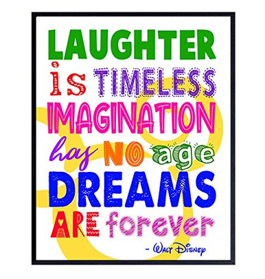 Disney Inspirational Motivational Quote Wall Art Poster - 8x10 Room ...