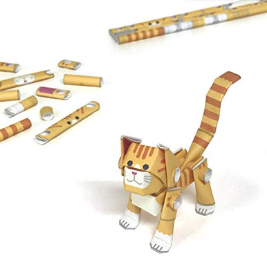 PIPEROID Animals Orange Tabby Cat 3D Puzzle DIY Craft Kit for Adults ...