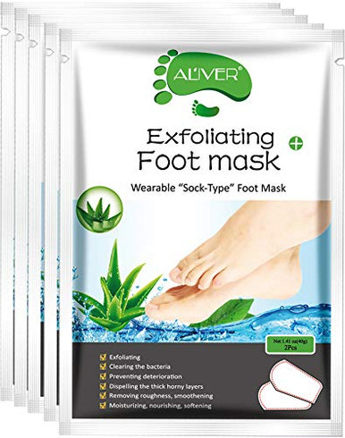 Foot Peel Mask 5 Pack Aloe Foot Mask Peeling Off Calluses Dead Skin ...