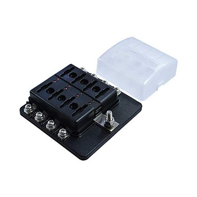 8 Way Blade Fuse Box with Ground Negative Bus bar for Automotive ATC ...