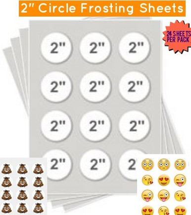 Kopykake Frosting Sheets 24 sheets per pack Best Edible Paper (2 ROUND ...