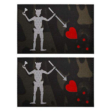 Edward Teach Blackbeard Pirate Flag IR Infrared Reflective Patch ...