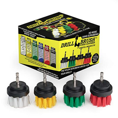 4 Piece Drill Brush Small Diameter Cleaning Brushes for Use on Carpet ...