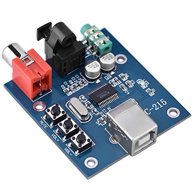 USB DAC to S/PDIF Decoder Board HiFi Sound Card Coaxial Fiber Optic ...